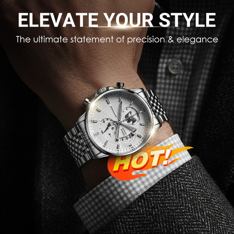 ⏳Time-Limited Special⏰Men's watch with globe motif in maritime style ...